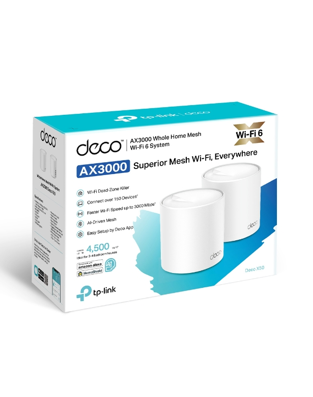 TP Link Deco X50 AX3000 (2 Packs) Whole Home Mesh - INCOMM